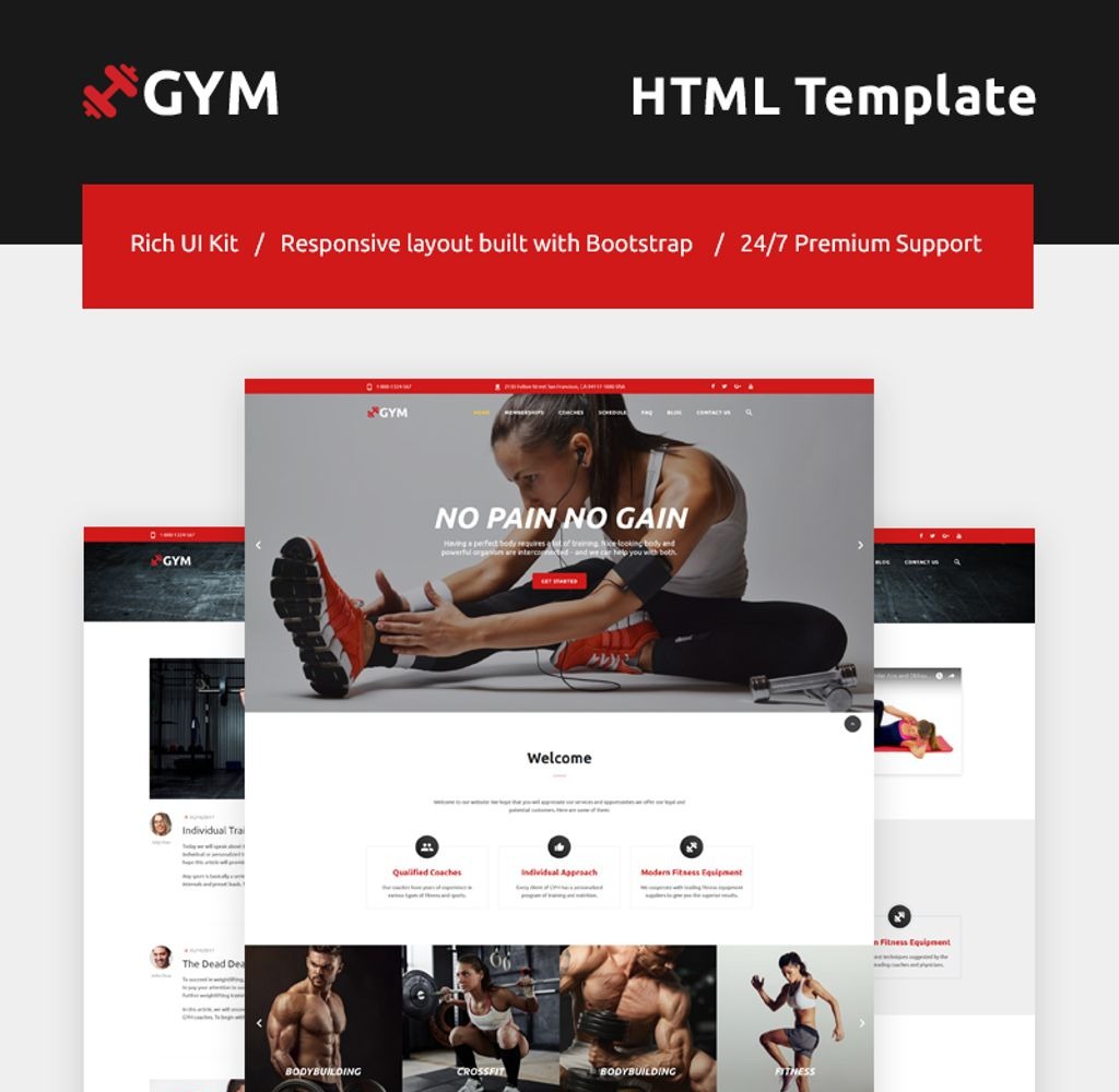 Gym - Fitness & Gym Responsive Website Template Gym - Fitness & Gym Responsive Website Template