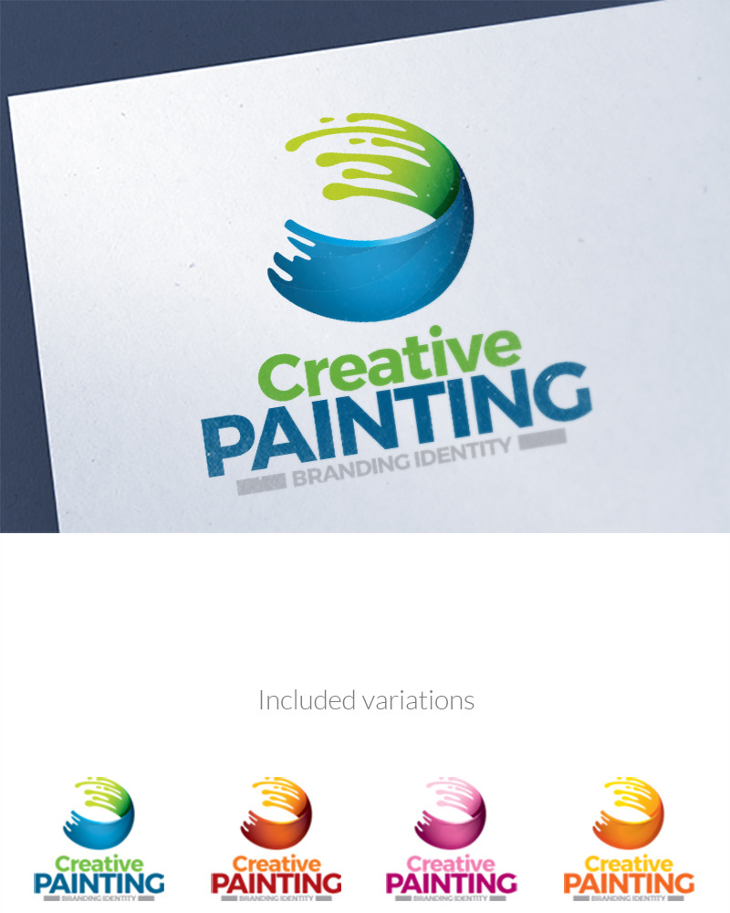 Creative Painting | Art Brush Color Splash Design Logo Template