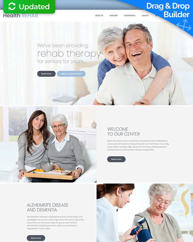 HealthRehub - Rehabilitation Center Moto CMS 3 Template