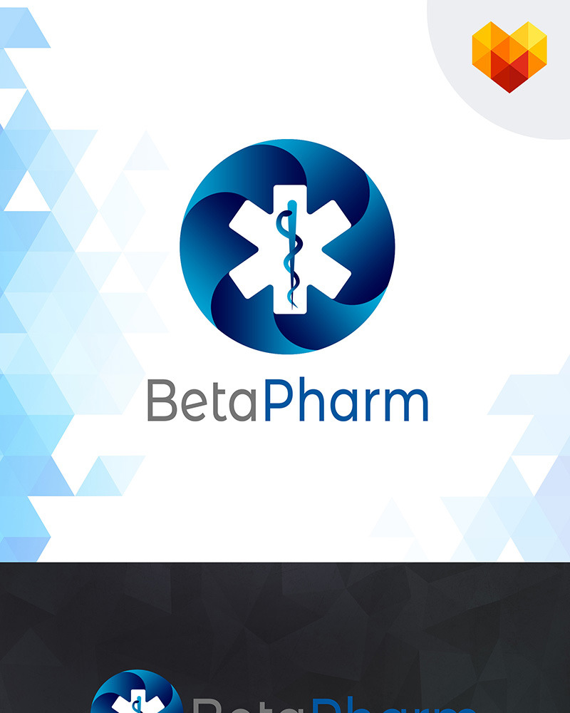 Beta Pharm Medical Logo Template #66578 - TemplateMonster