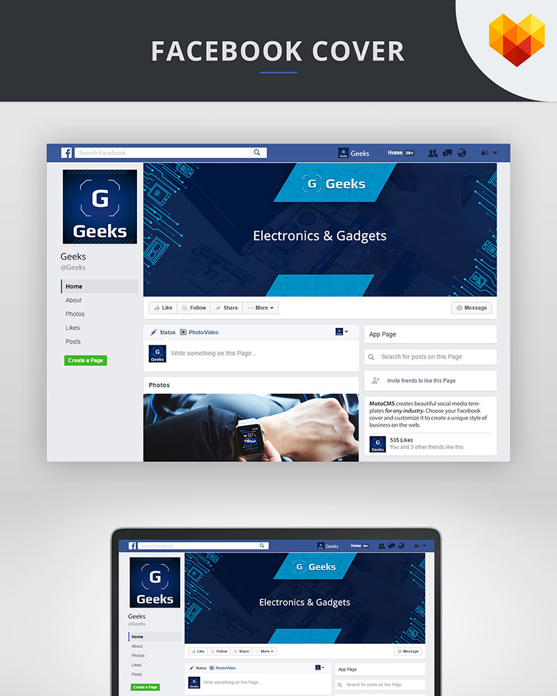 Electronics Cover Photo For Facebook Timeline Social Media Template