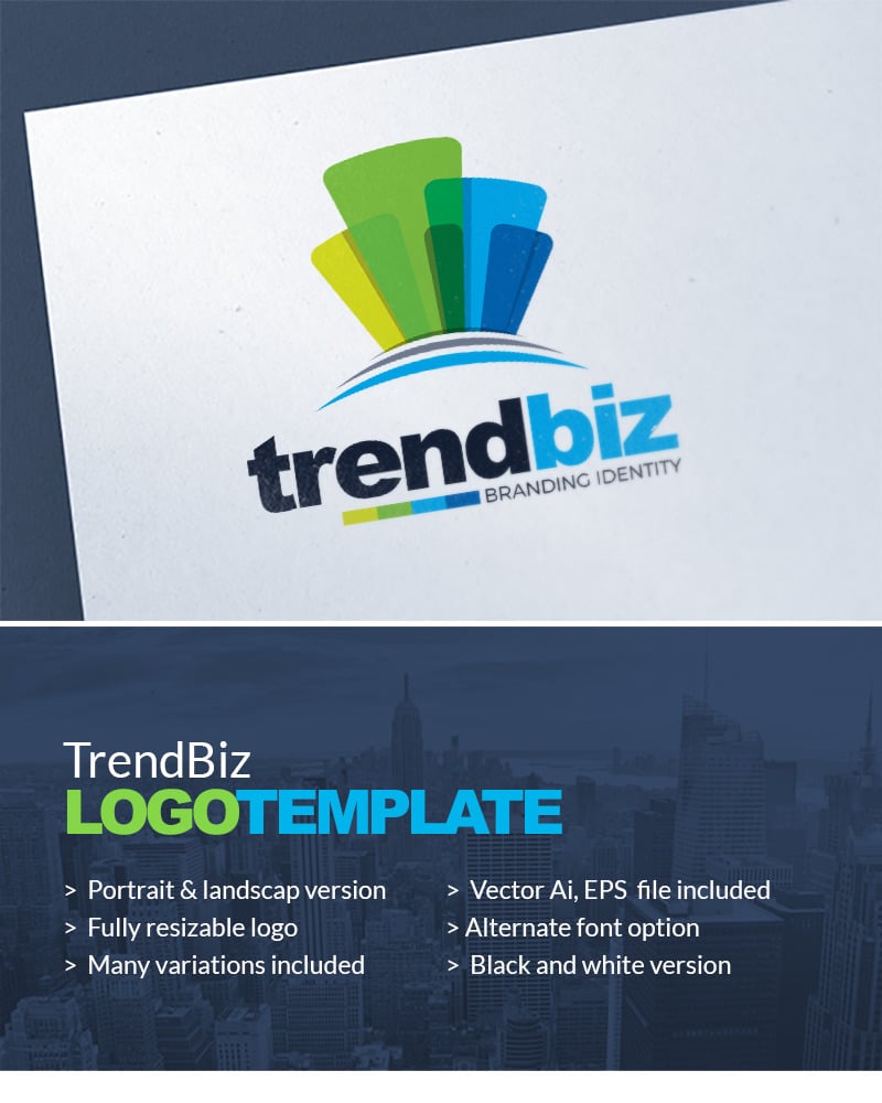 Business | Building | Business Growth Design | Trend Logo Template