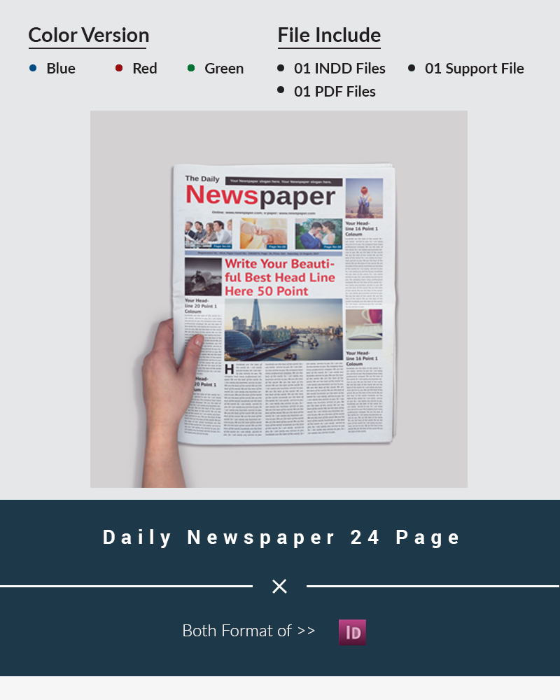 24 Pages Daily Newspaper - Corporate Identity Template