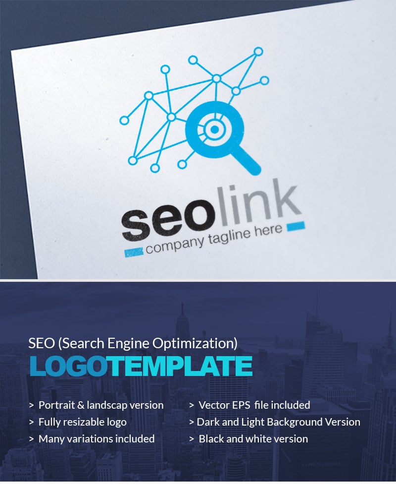 SEO Search Engine Optimization Agency or Company Eyeglass Design Logo ...