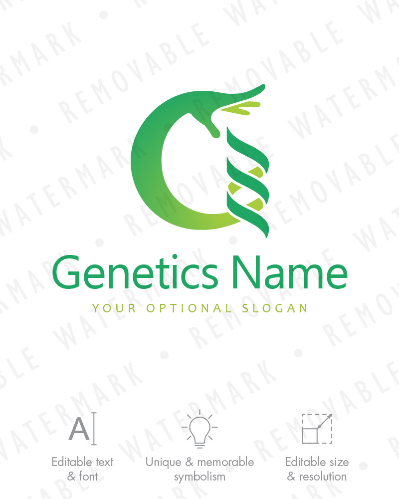 G Genetics Biotech Logo Template #66992 - TemplateMonster