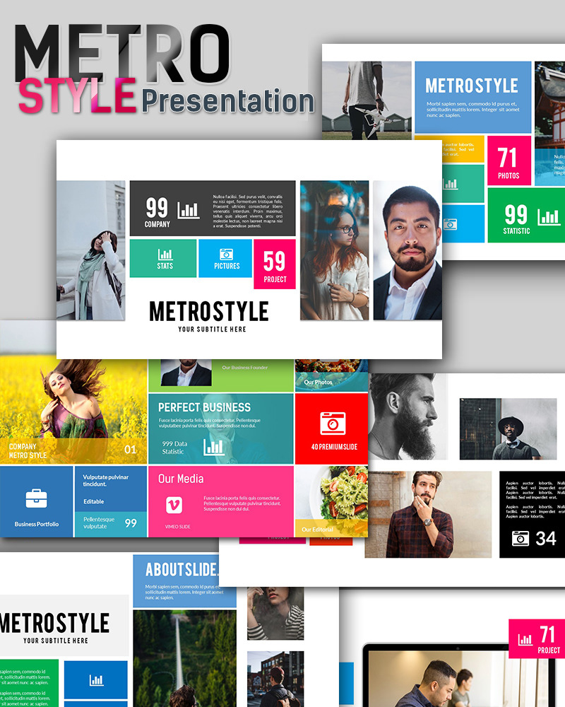 Metro Style Premium Presentation PowerPoint template