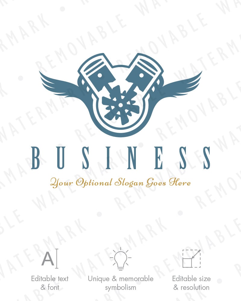 Winged Engine Logo Template #67084 - TemplateMonster