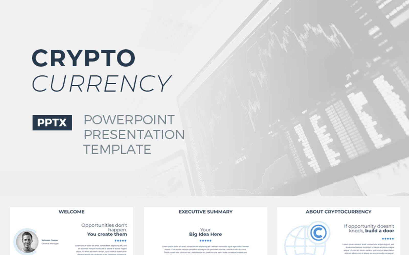 CryptoCurrency PowerPoint template #67155 - TemplateMonster