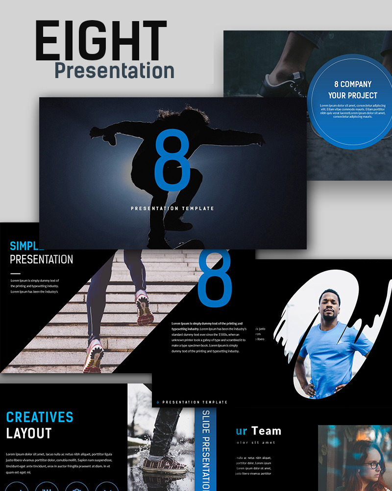 Eight Creative Presentation Powerpoint Template