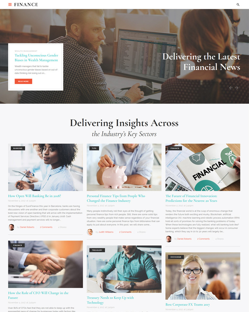 Finance - Financial Adviser Agency Multipage HTML Website Template