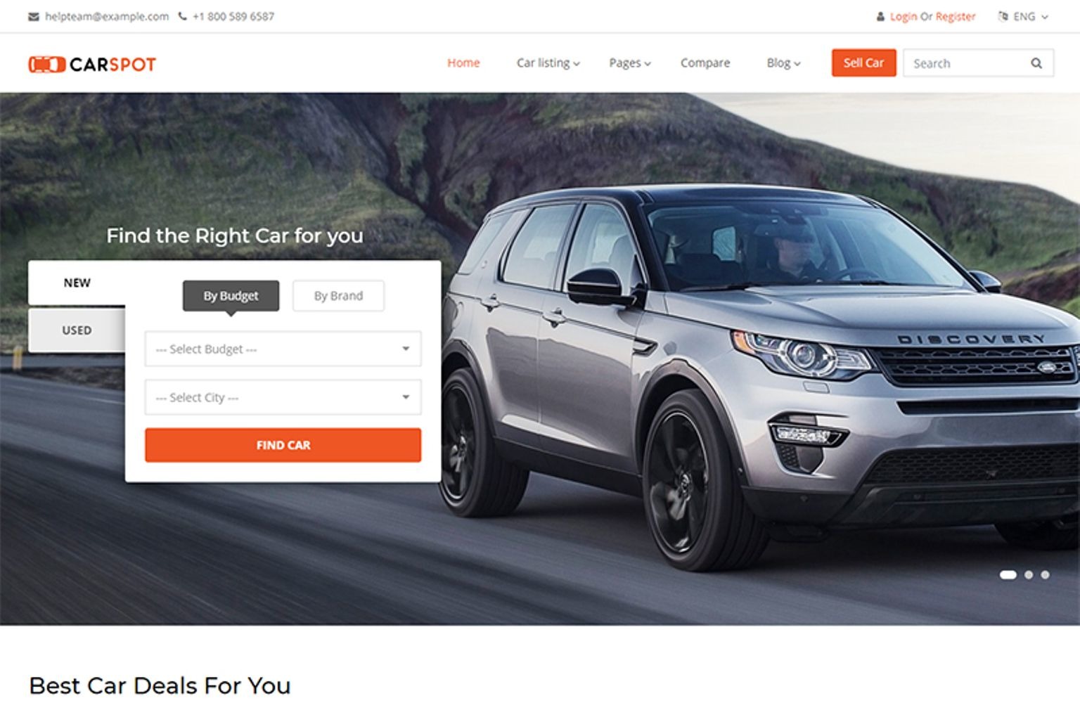 Carspot - Automotive Car Dealer Website Template