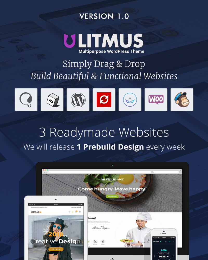 Litmus - Creative Multipurpose WordPress Theme #67369