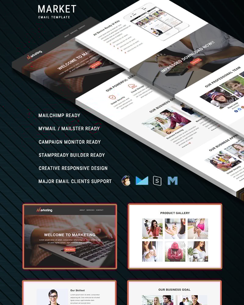 Marketing - Responsive Newsletter Template - TemplateMonster