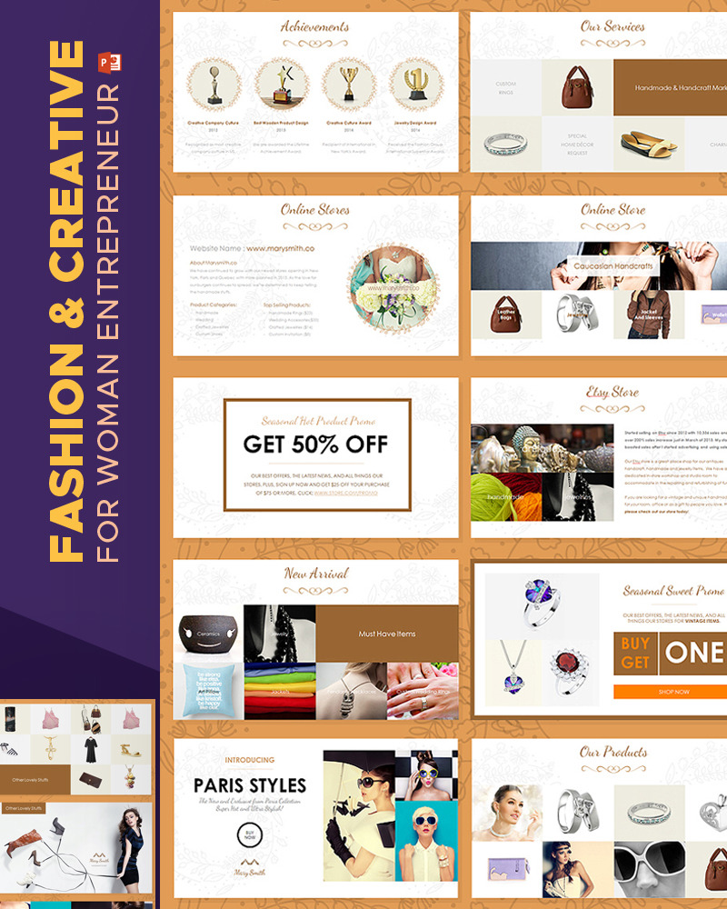 Mode- und Kreativkatalog - PowerPoint-Vorlage