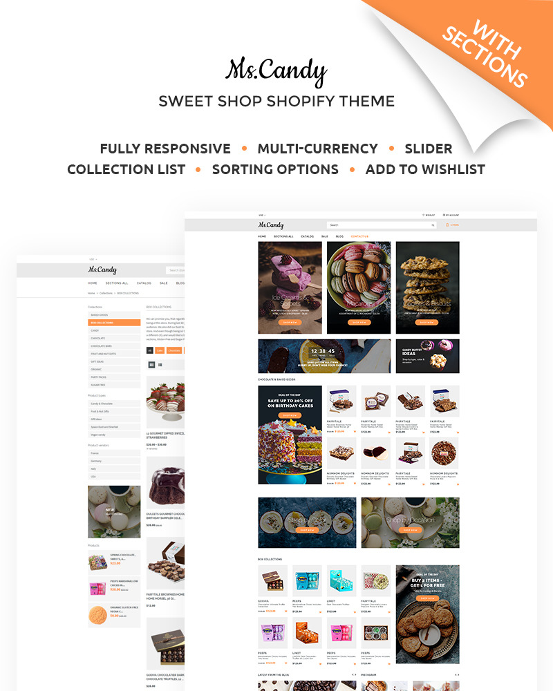 Ms.Candy - Delicicous Sweets & Candies Online Store Shopify Theme