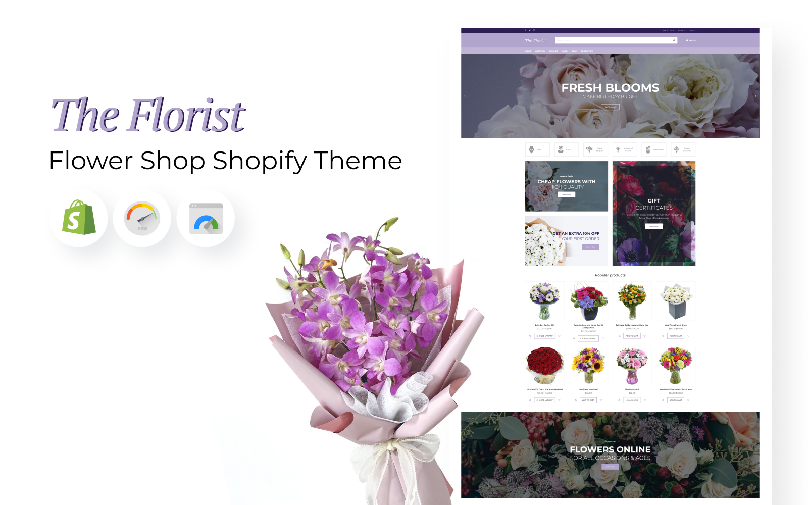 The Florist - Flower Shop Shopify Theme - TemplateMonster