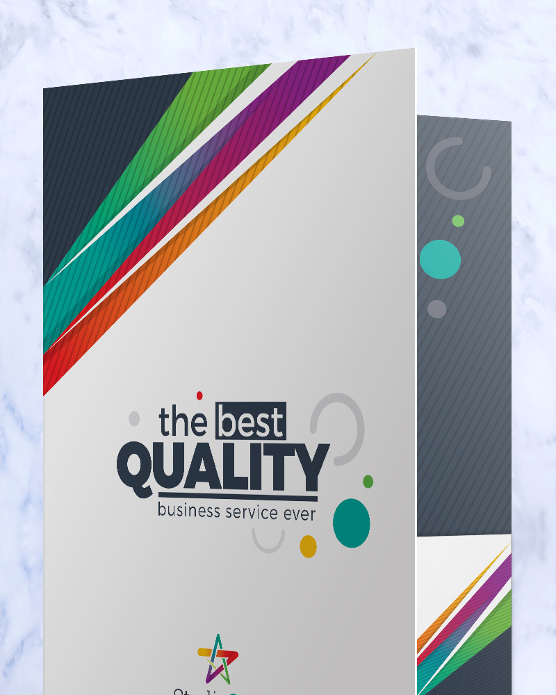 Creative Presentation Folder With Pocket Design Template