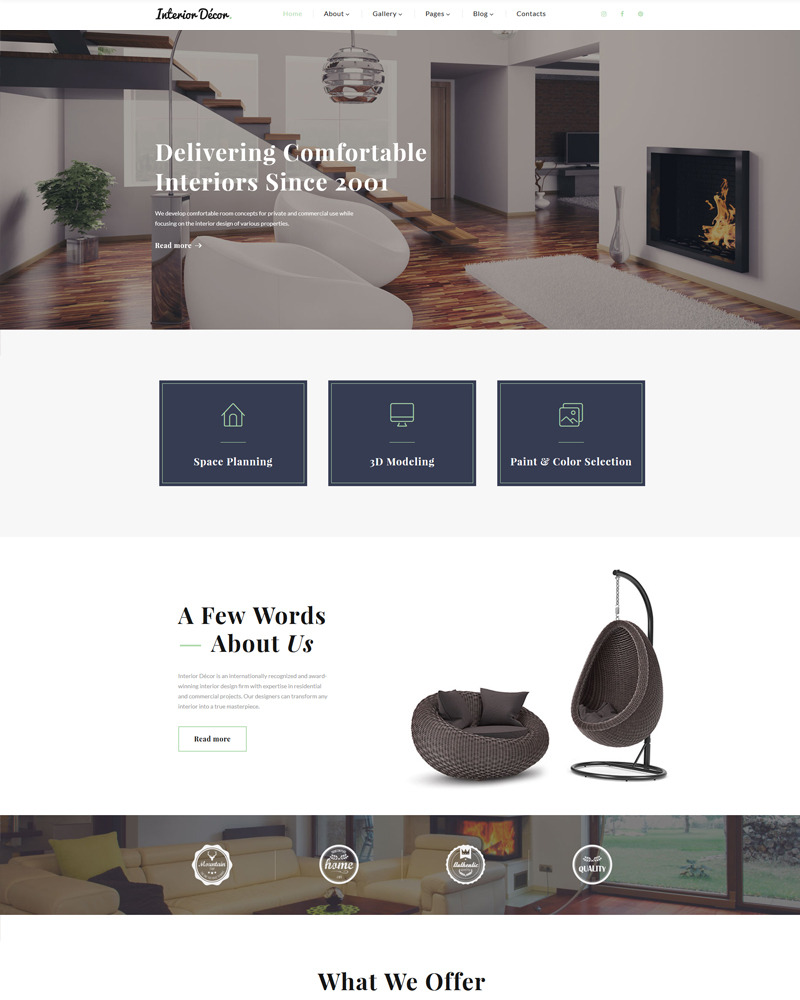 Interior Decor - Interior Design Multipage HTML5 Website Template