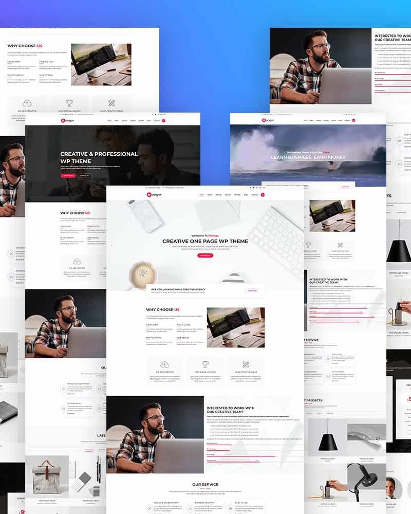 Monger - Landing Page Responsive WordPress Theme