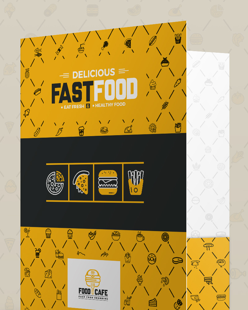 Presentation Folder With Pocket Template | Document Holder