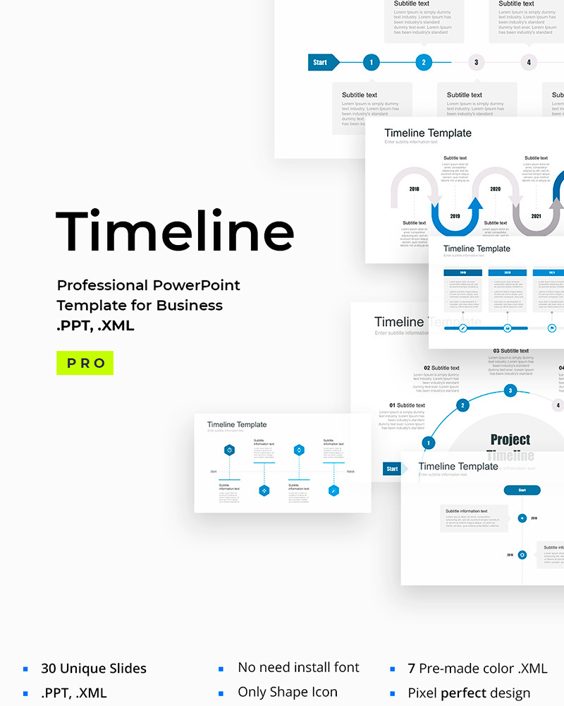 Timeline Pack for PowerPoint PowerPoint template