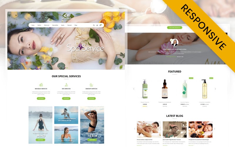 Vibrant Spa & Salon Store OpenCart Template