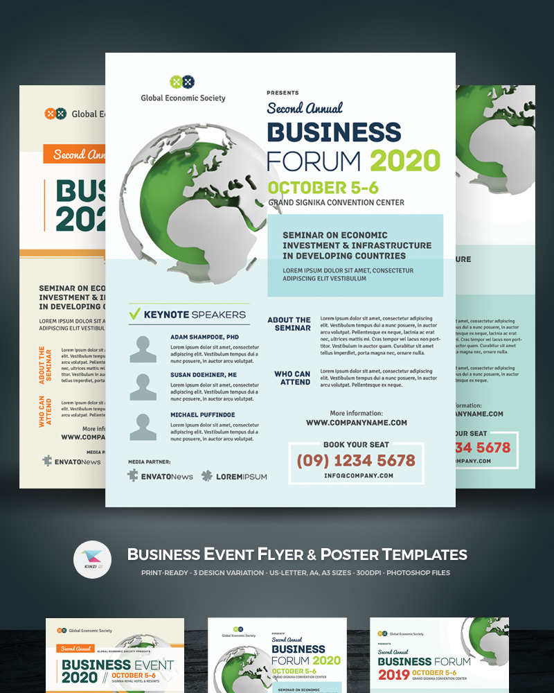Business - Event Flyer & Poster PSD Template