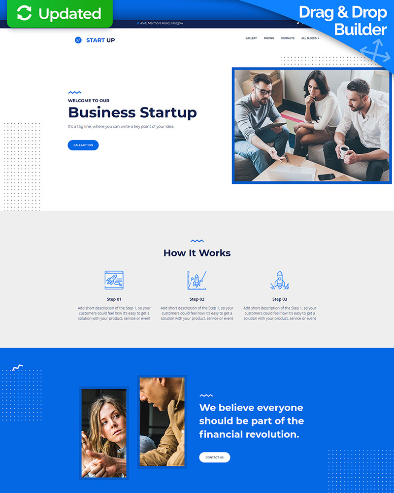Business Startup Landing Page Template - TemplateMonster Business Startup Landing Page Template - TemplateMonster