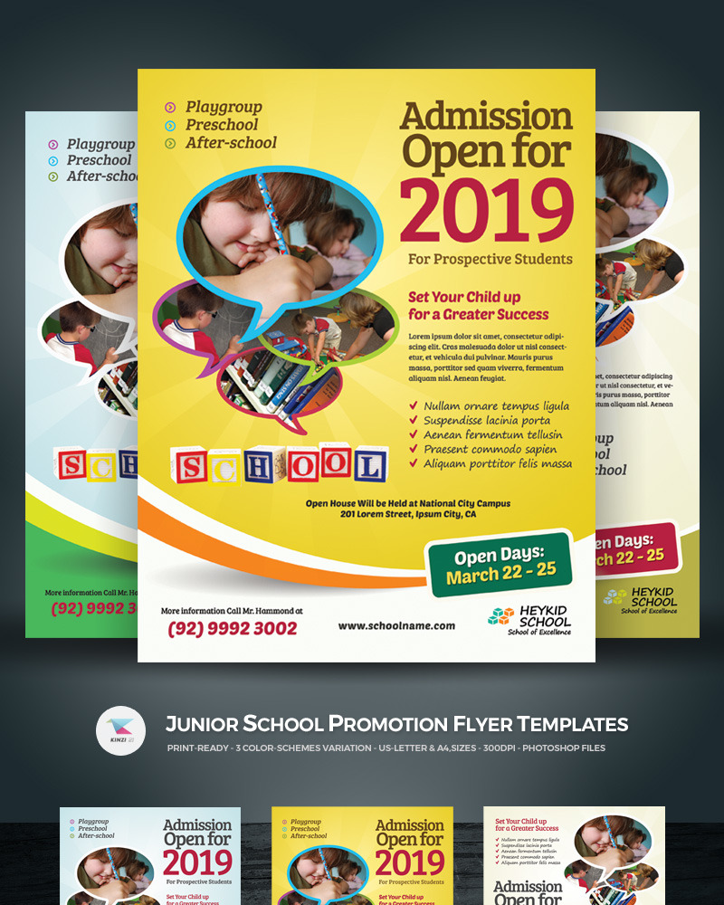 Junior School - Promotion Flyer PSD Template