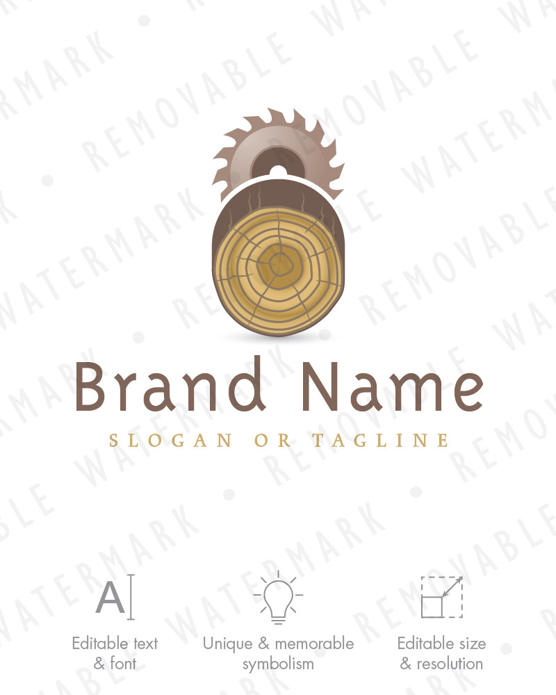 Wood Harvesting Logo Template #67945 - TemplateMonster