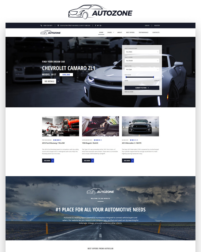 Autozone - Auto Dealer Bootstrap HTML5 Website Template