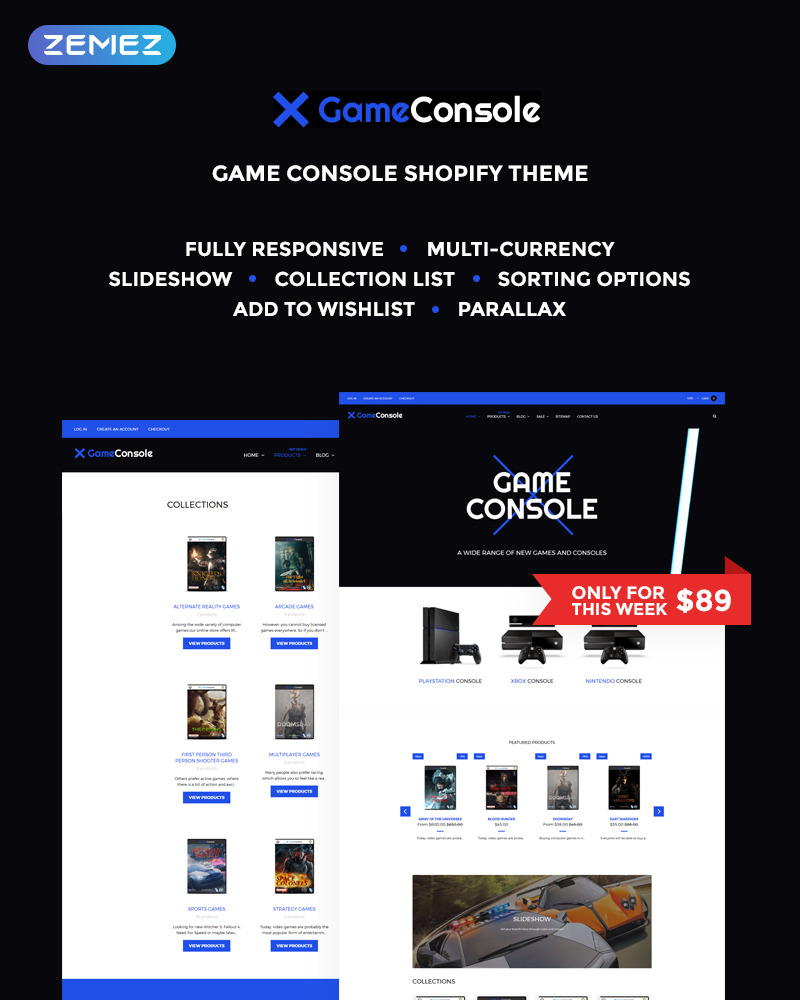 Game Console - Bright Gaming Shopify Theme - TemplateMonster