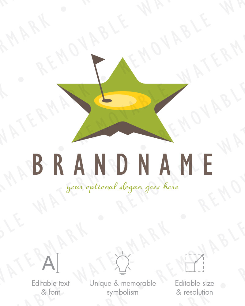 Golf Star Club Logo Template #68117 - TemplateMonster