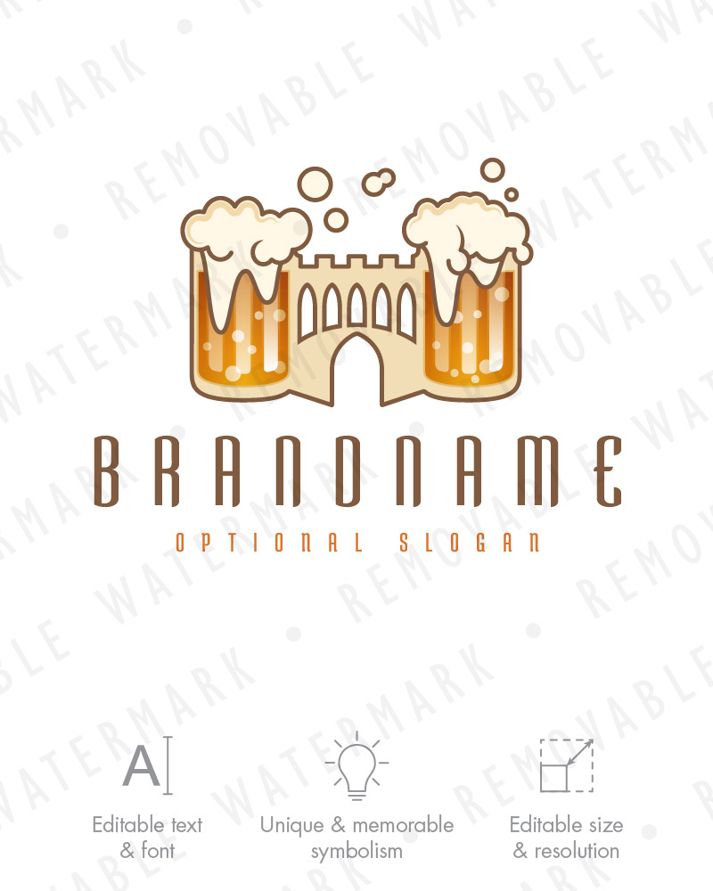 Szablon Logo zamku piwa #68123 - TemplateMonster