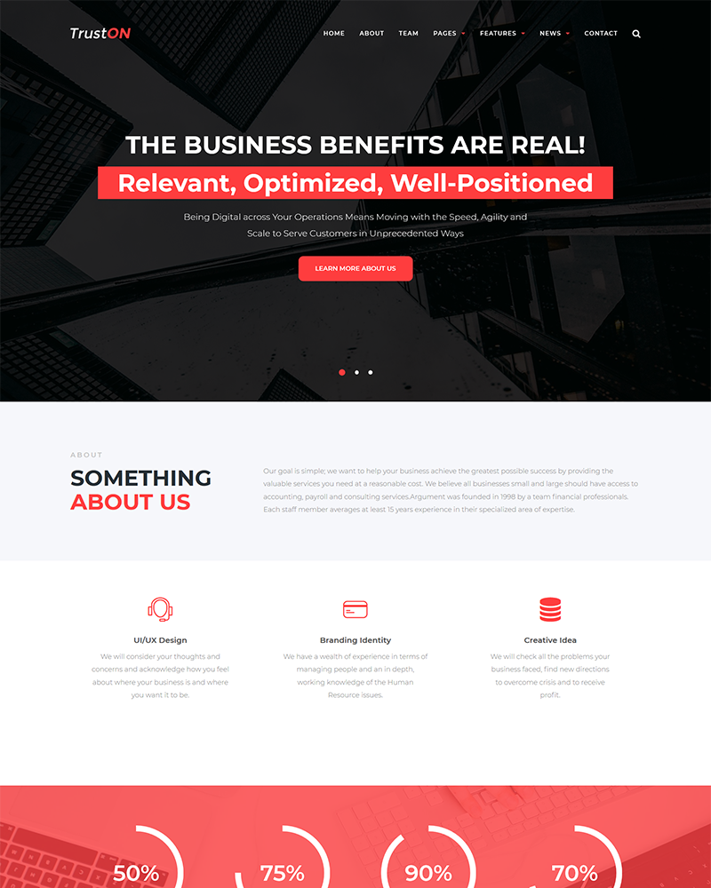 Truston - Business Services WordPress Theme - TemplateMonster