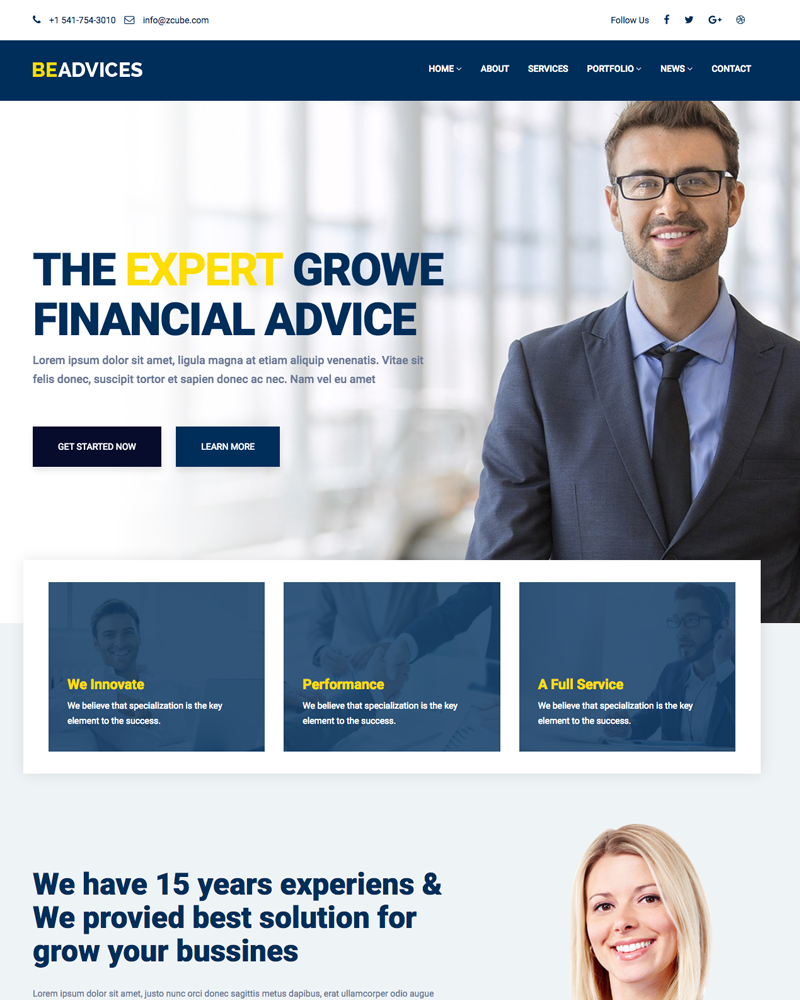 Beadvices | Consulting HTML And Sass Website Template