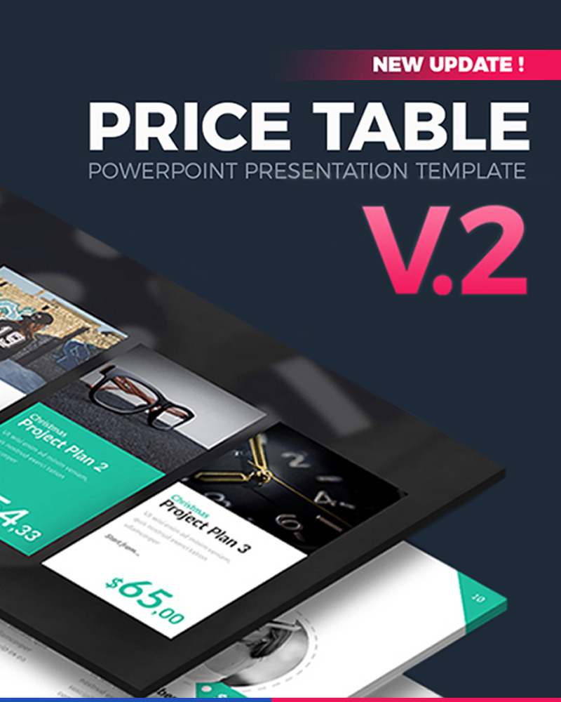 Tabella prezzi V2 - modello PowerPoint - TemplateMonster