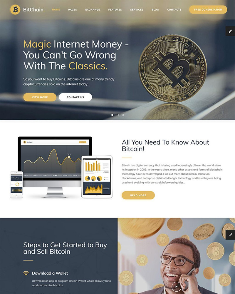 BitChain Pro - Mining & Crypto Currency Exchange WordPress Theme