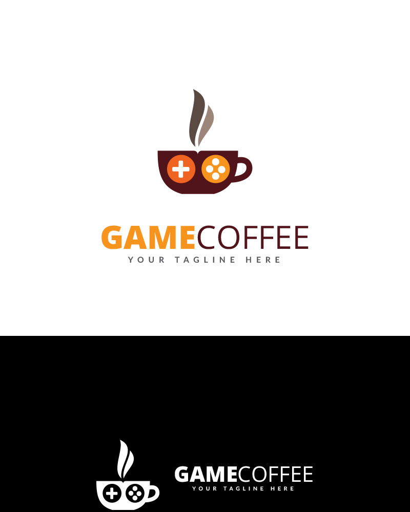 Game Coffee - Logo Template #68437 - TemplateMonster