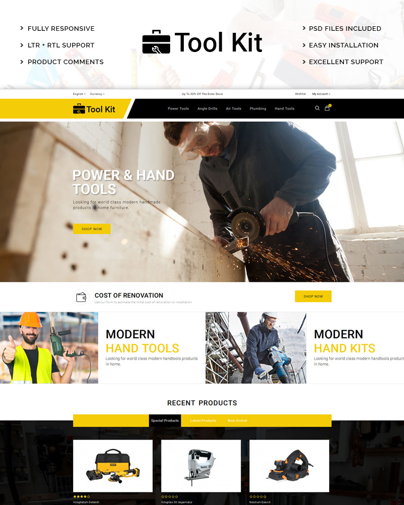 ToolKit PrestaShop Theme #68439 - TemplateMonster
