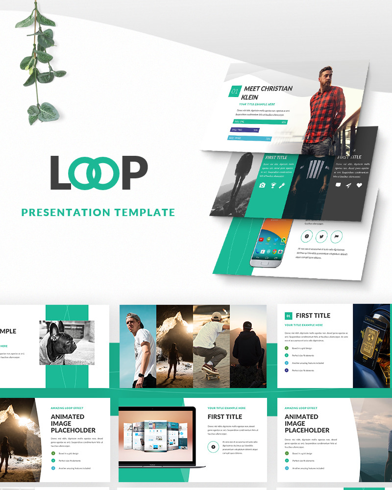 Loop Presentation PowerPoint template - TemplateMonster