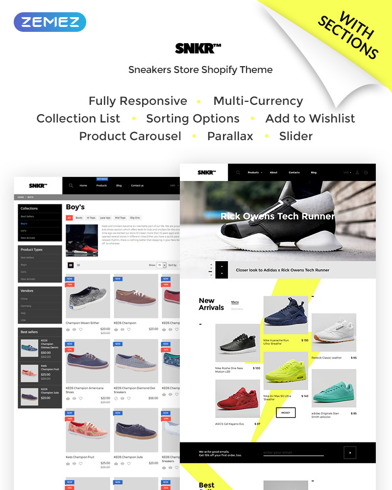 SNKR - Sneakers Store Shopify Theme #68549