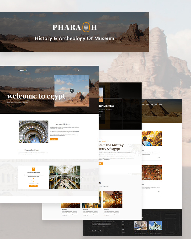 Pharaoh – Museum And Exhibition Website Template