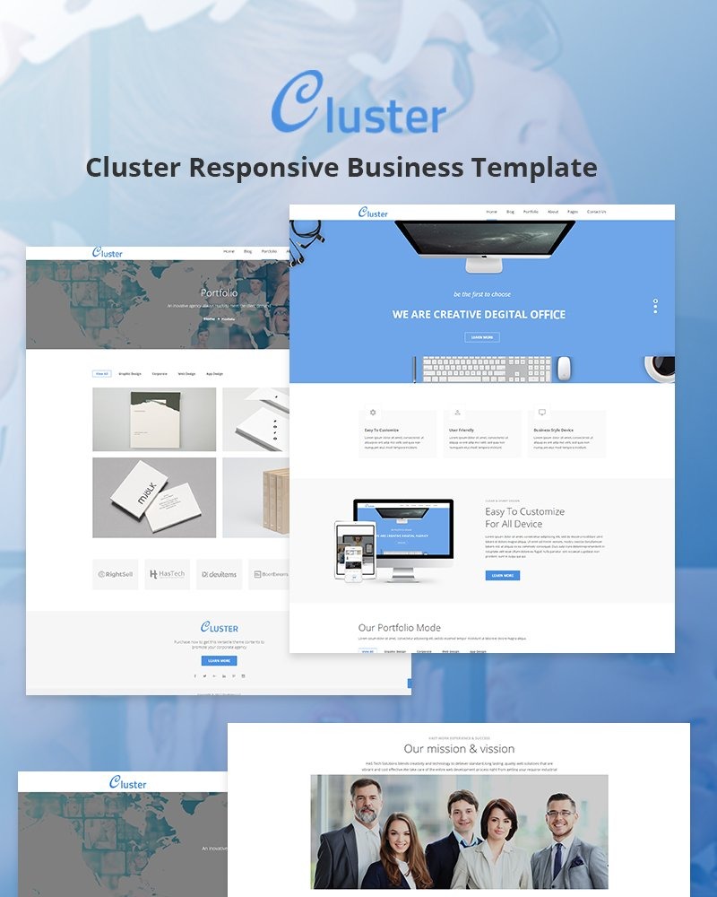 Cluster - Corporate Website Template - TemplateMonster