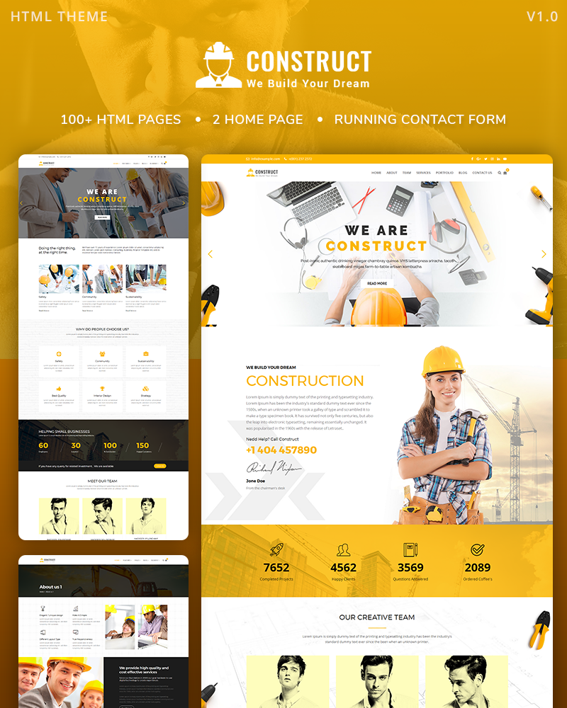 Construct : Construction, Building & Maintenance Website Template