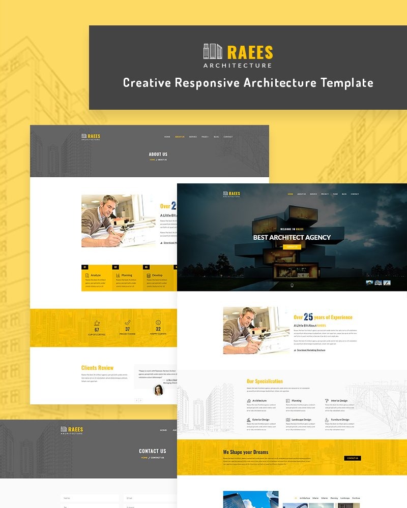 Raees - Responsive Architecture / Architect Website Template
