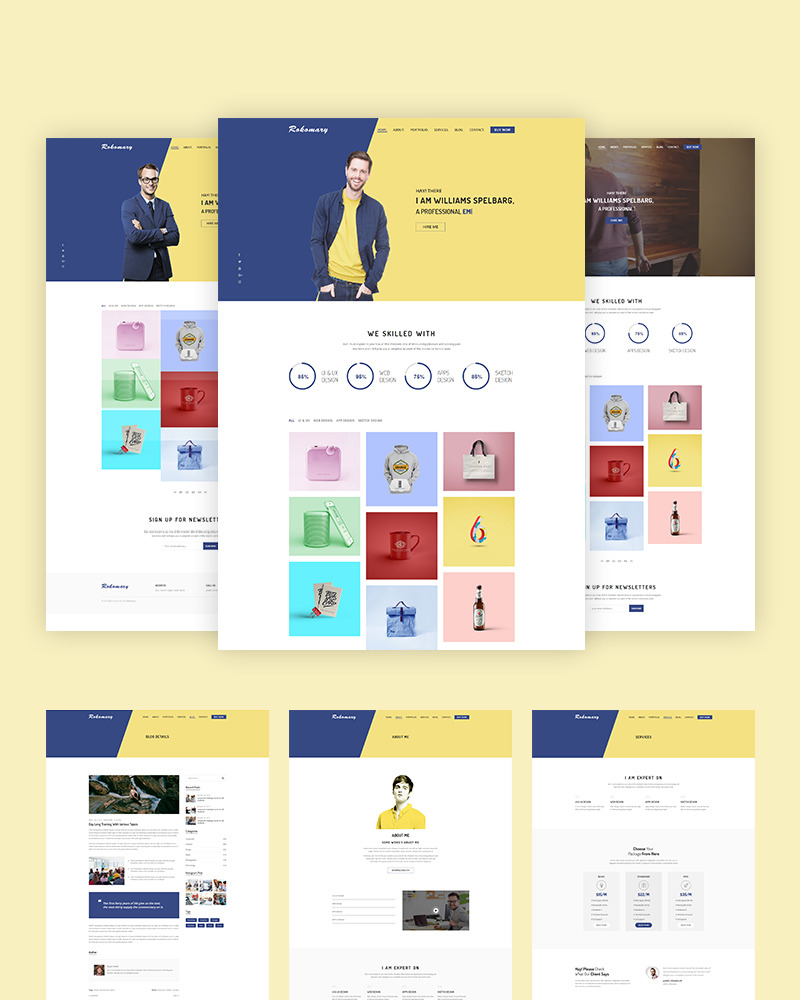 Rokomary - Creative Portfolio Bootstrap5 Website Template