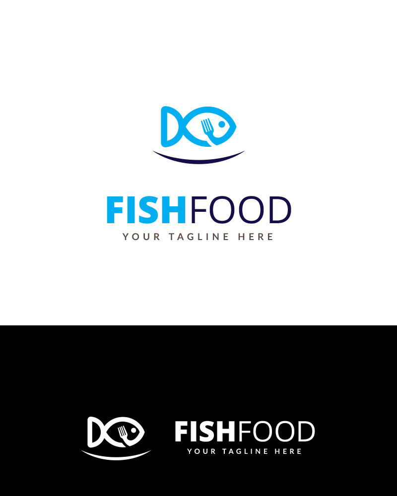 Fish Food Logo Template #68914 - TemplateMonster