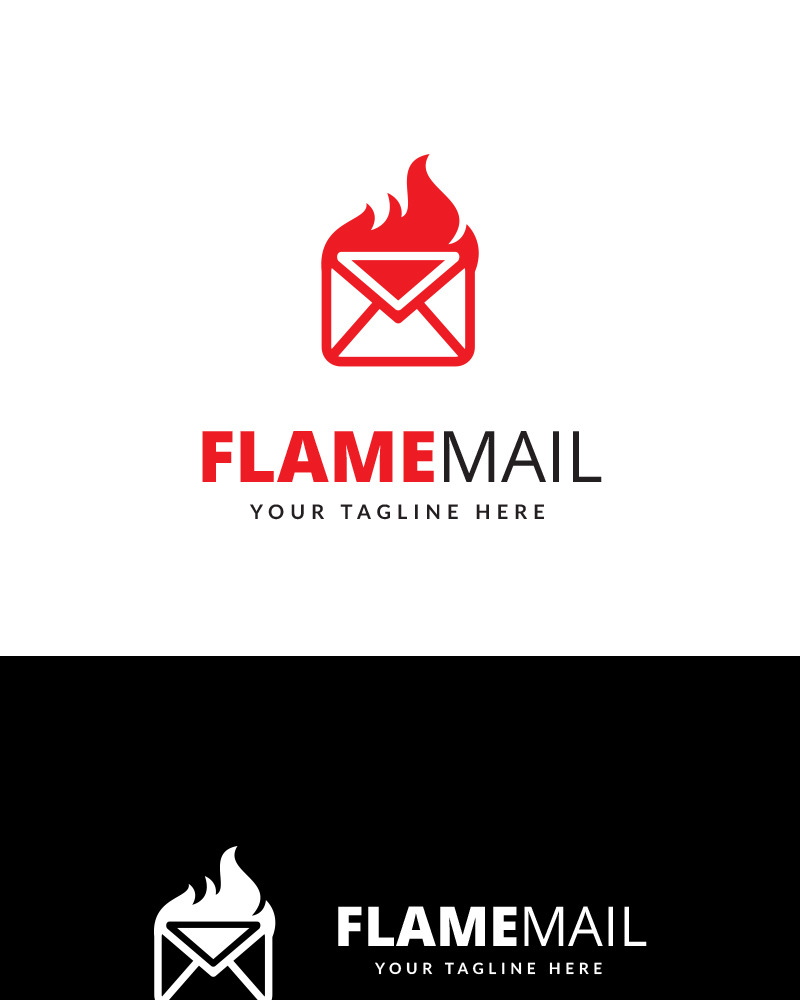 Flame Mail Logo Template #68915 - TemplateMonster