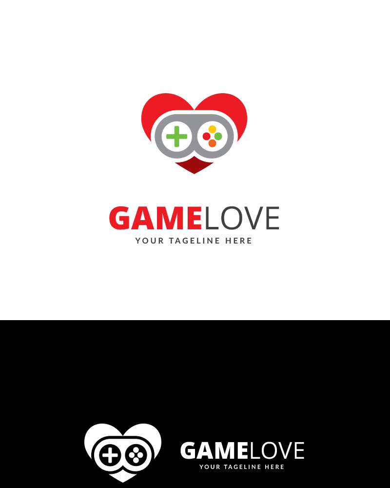 Game Love Logo Template #68999 - TemplateMonster